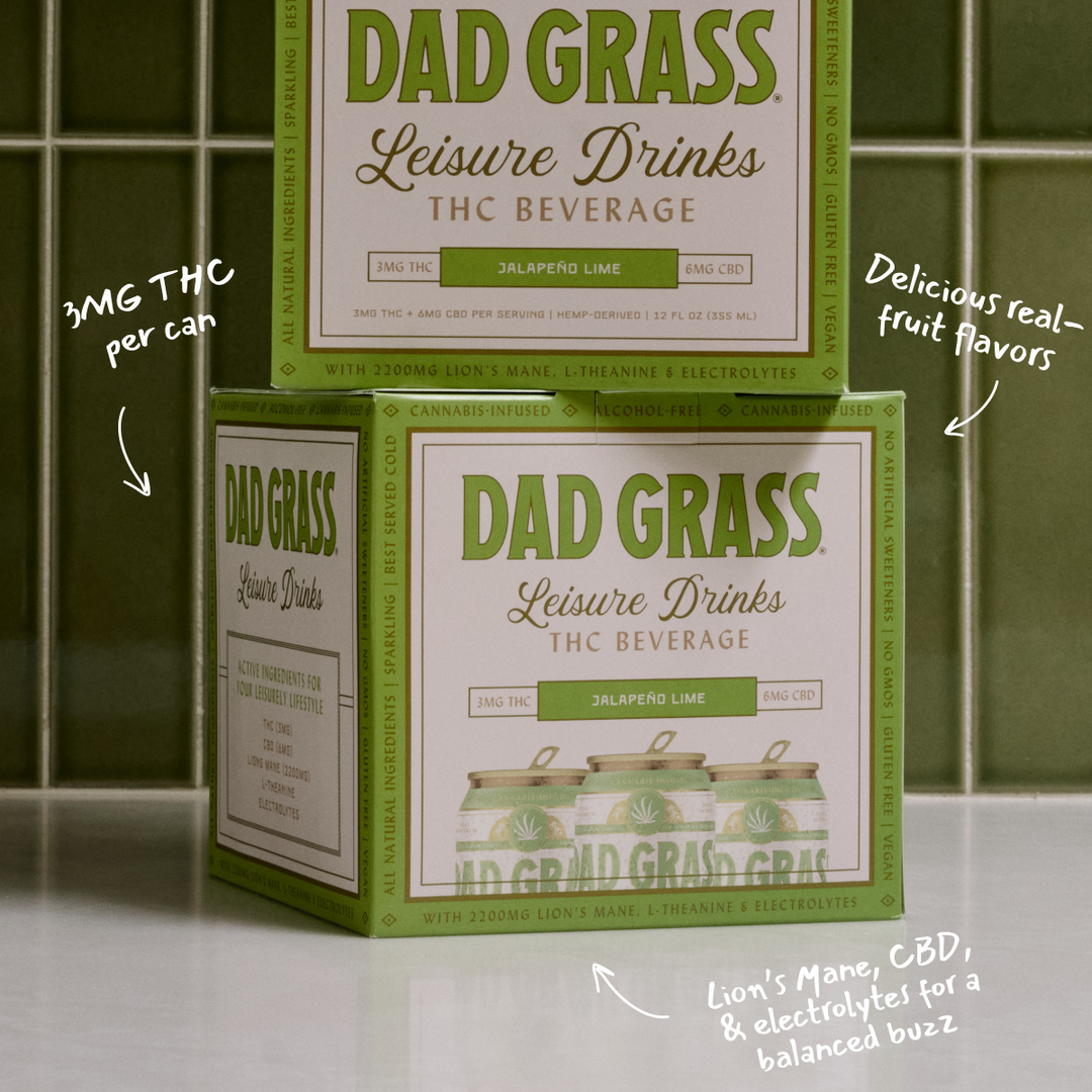 Dad Grass: Low-Dose Hemp Pre-Rolls, THC Gummies & Drinks